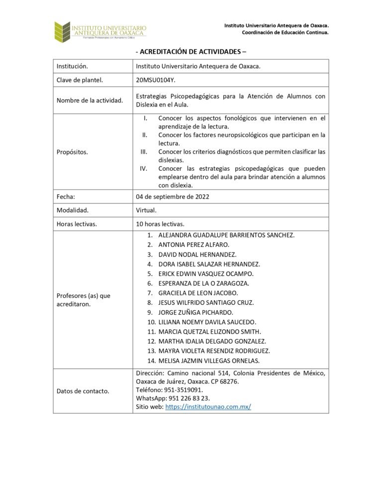 Estrategias Psicopedagógicas para la Atención de Alumnos con Dislexia ...